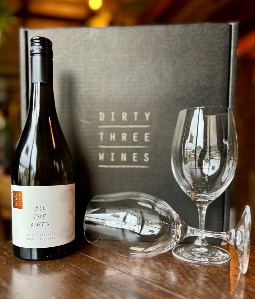 Dirty 3 Wine & Glassware Gift Pack | Dirty Three Wines